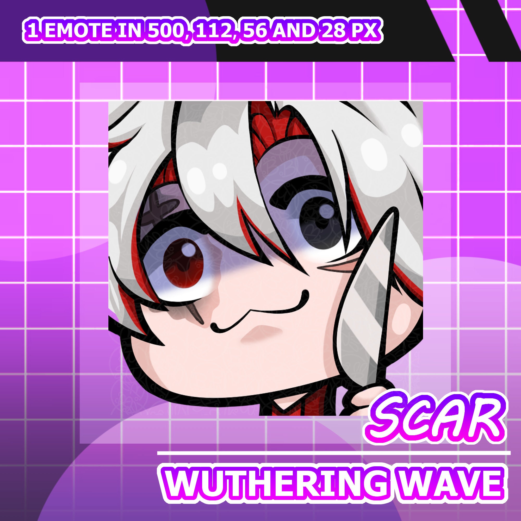 Wuthering Waves Emote Scar Knife Emote Twitch, Kick, Youtube, Discord ...