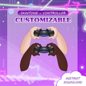 Rigged and Controllable Game Controller | Vtuber Asset | Color ...