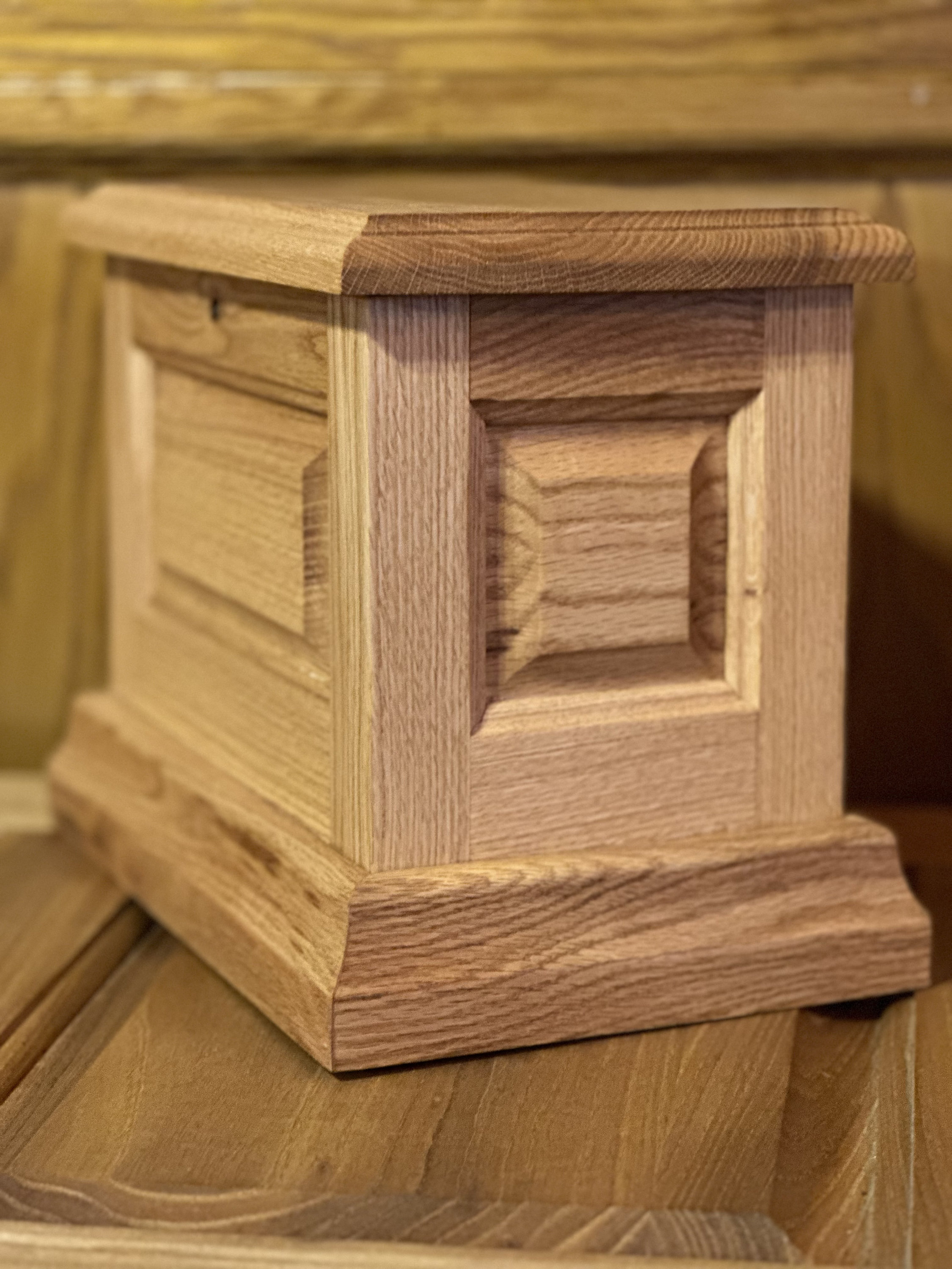 Cremation Urn Solid Oak Large Capacity Raised Panel Construction - Etsy