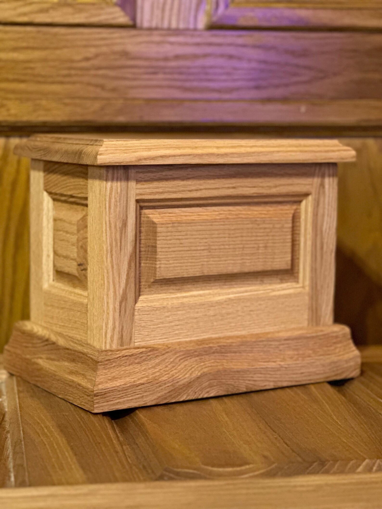 Cremation Urn Solid Oak Large Capacity Raised Panel Construction - Etsy