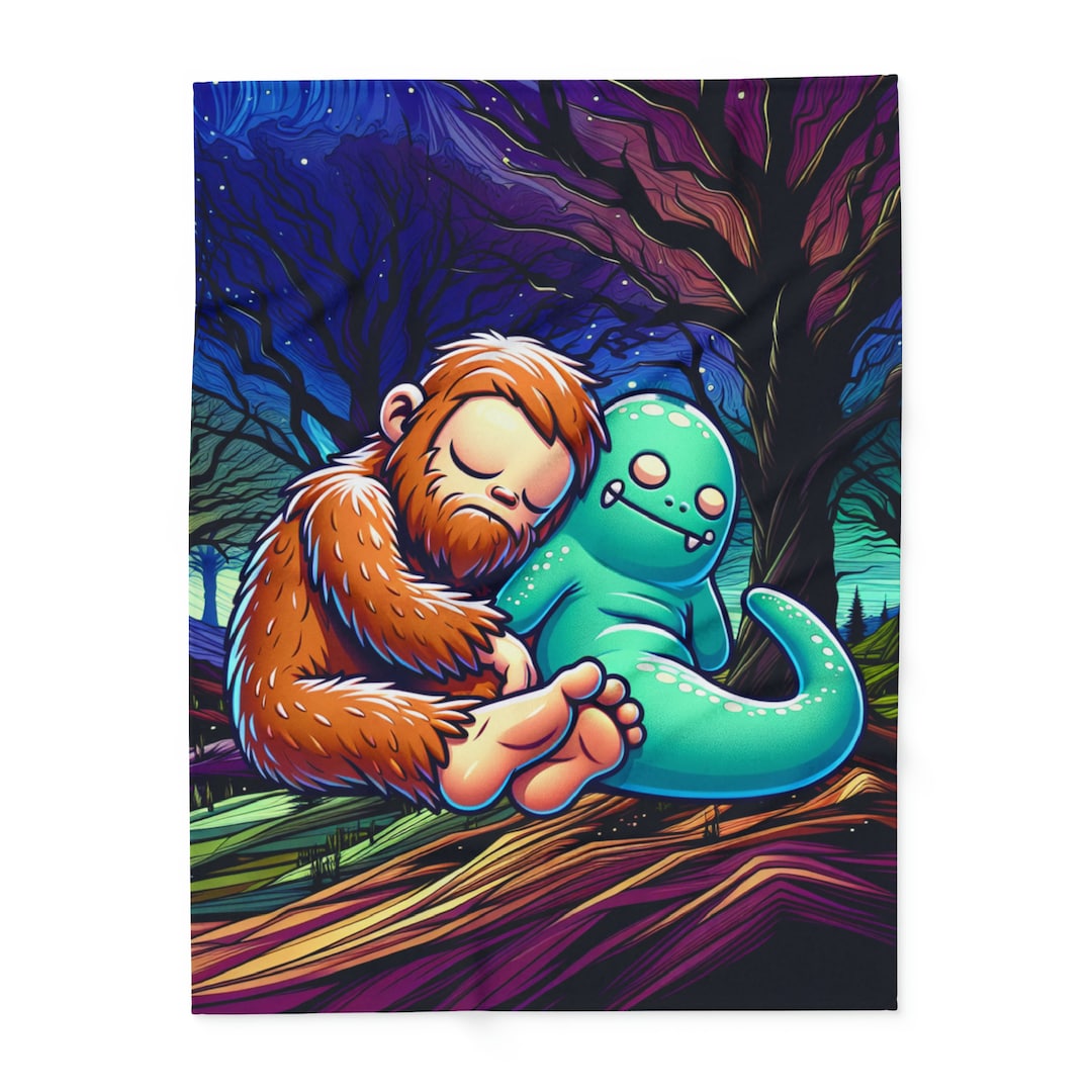 Bigfoot & Nessie Cute Children's Sleepy Time Blanket - Etsy