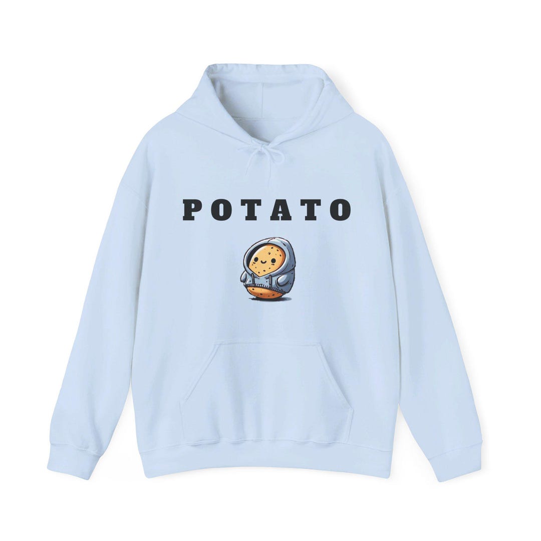 POTATO HOODIE #3, Funny Potato, Potato Man, Potato Potato, Unisex ...