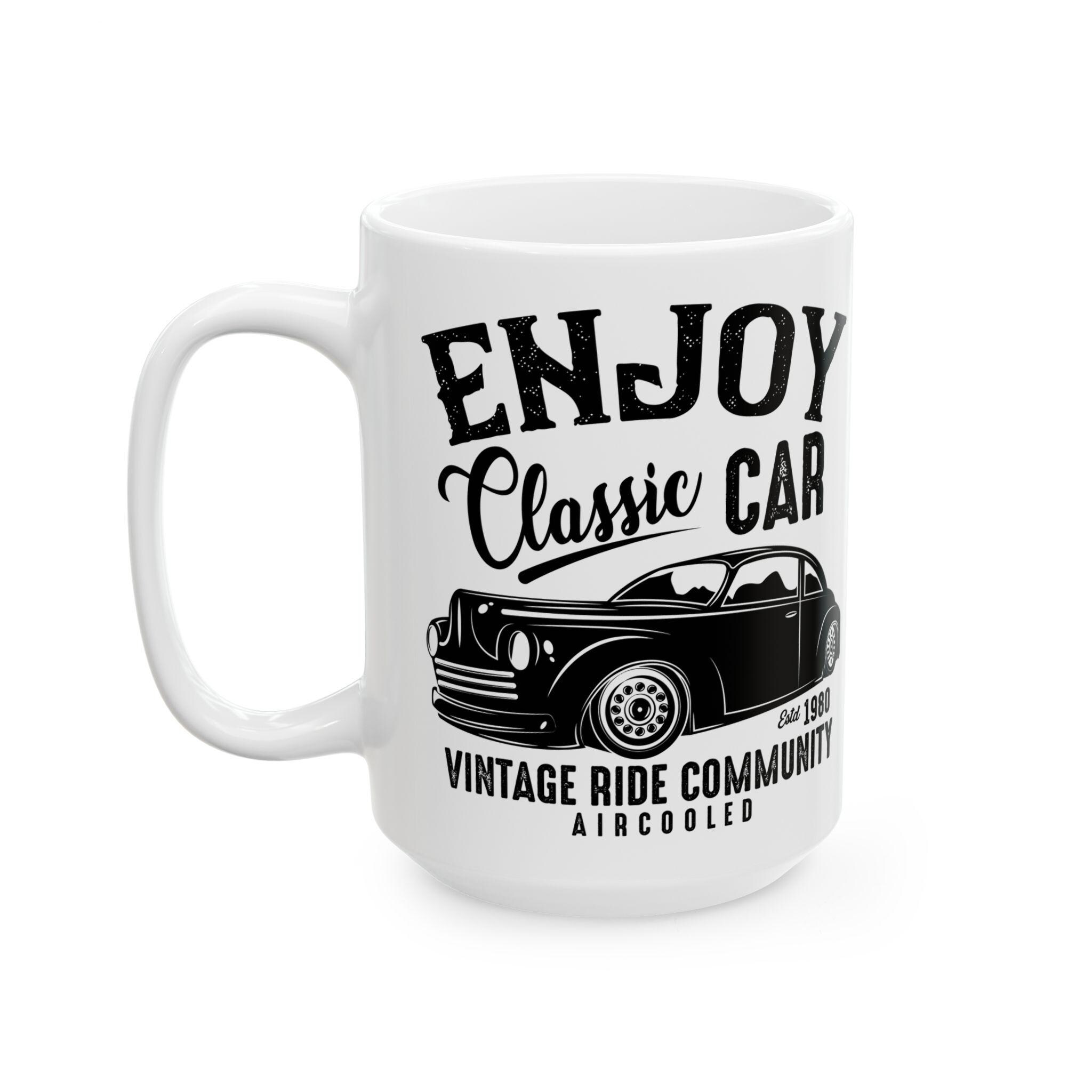 Vintage Car Ceramic Mug: Retro Auto Enthusiast Gift - Etsy