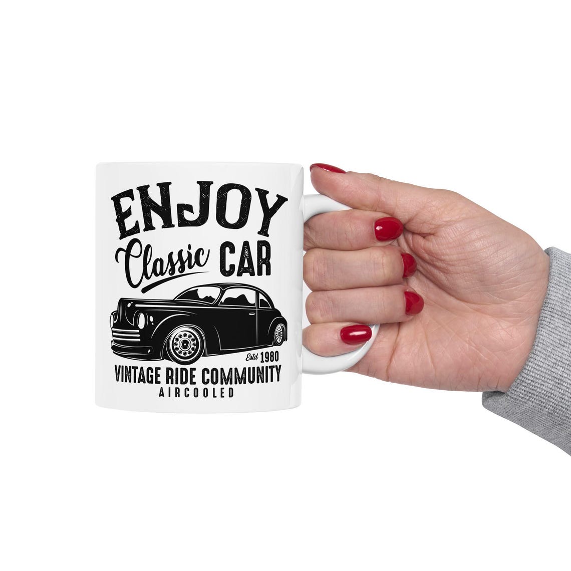 Vintage Car Ceramic Mug: Retro Auto Enthusiast Gift - Etsy