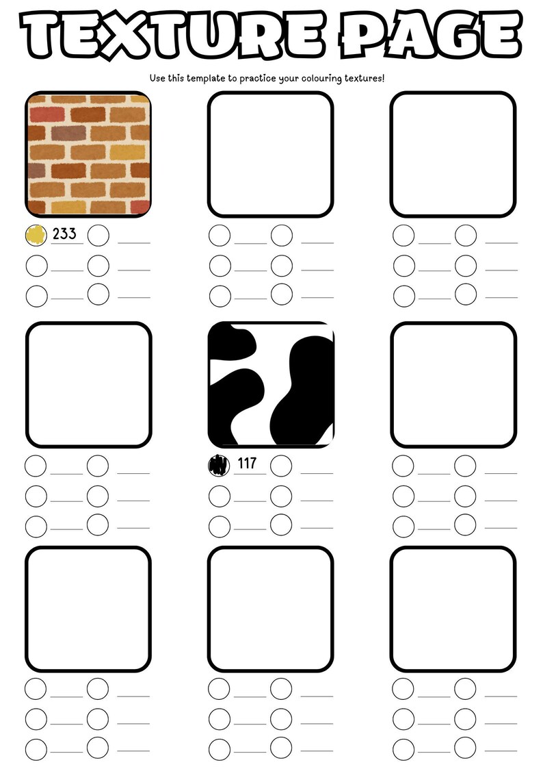 Custom Colouring Texture Pattern Template Page Practice Pattern Page I ...