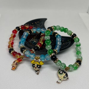 Powerpuff Girls Bracelets, Matching Bracelets, Beaded Bracelets ...