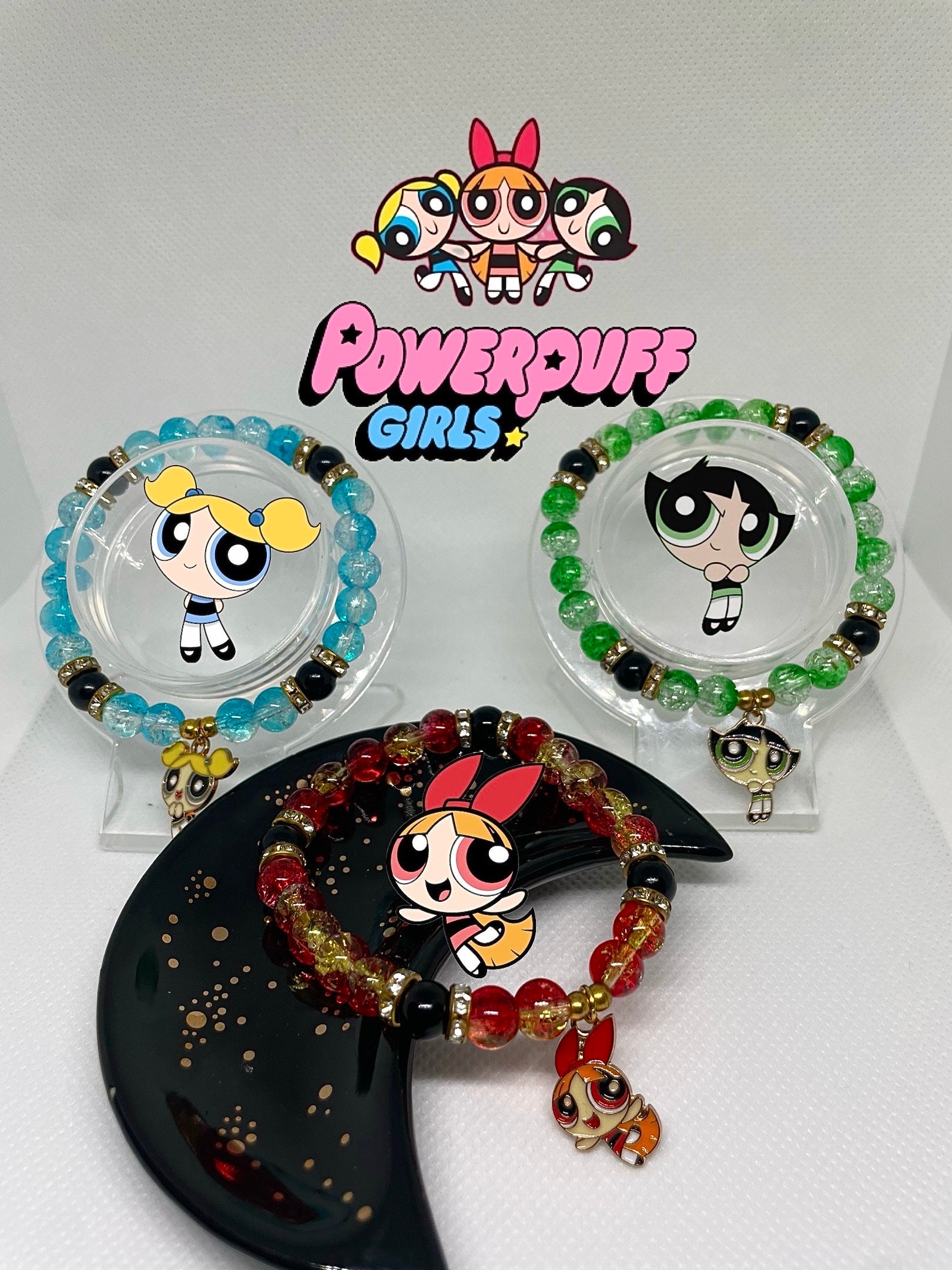 Powerpuff Girls Bracelets, Matching Bracelets, Beaded Bracelets ...