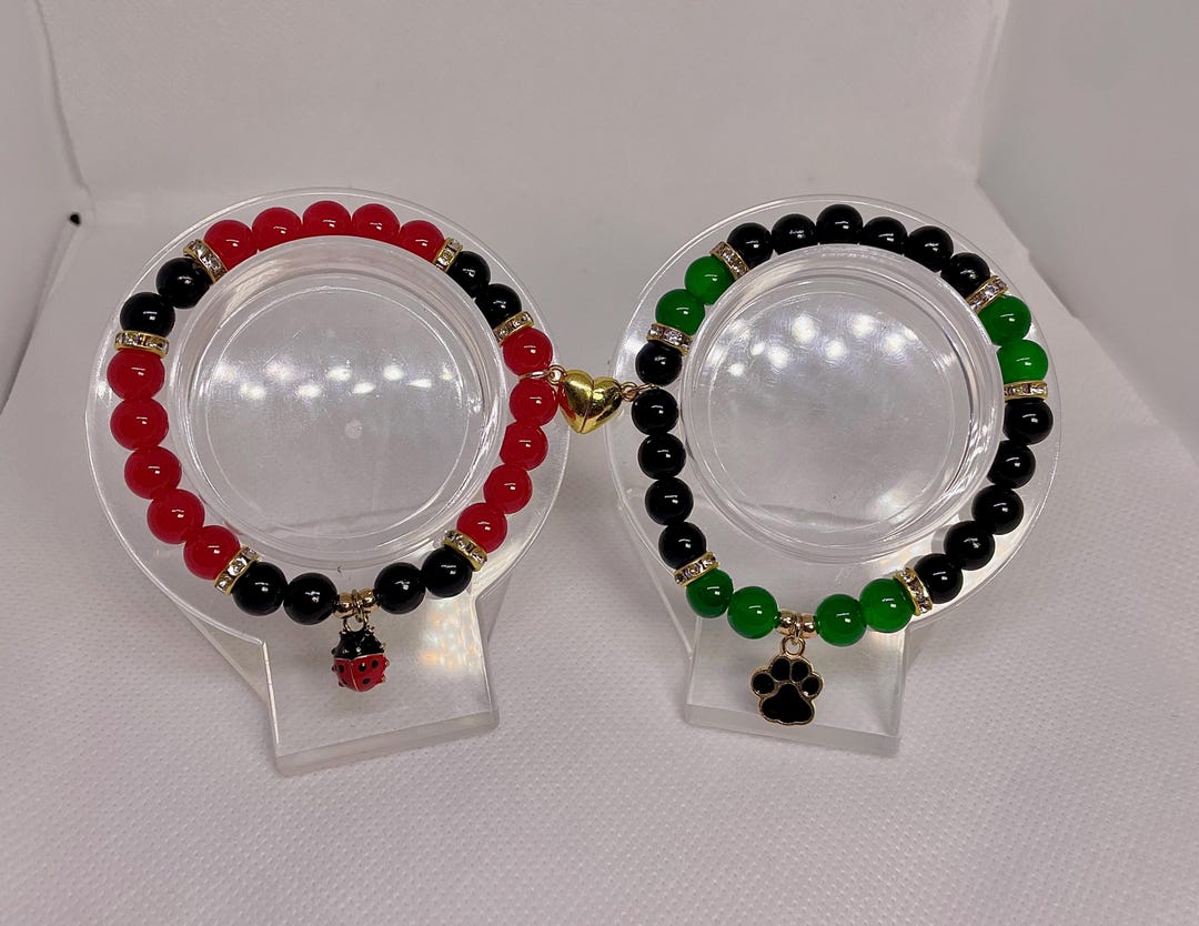 Ladybug and Cat Noir Matching Bracelets, Couple Bracelets, Friendship ...