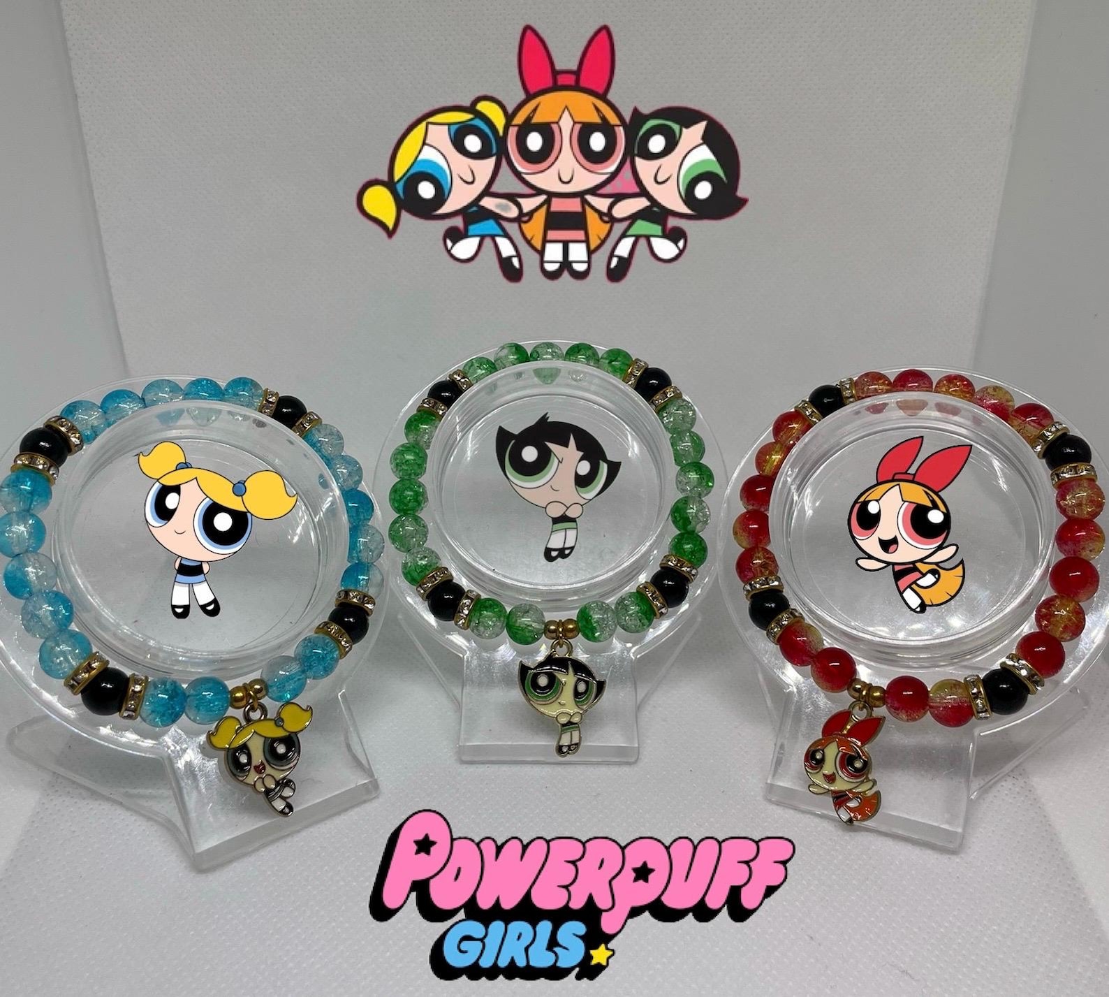 Powerpuff Girls Bracelets, Matching Bracelets, Beaded Bracelets ...