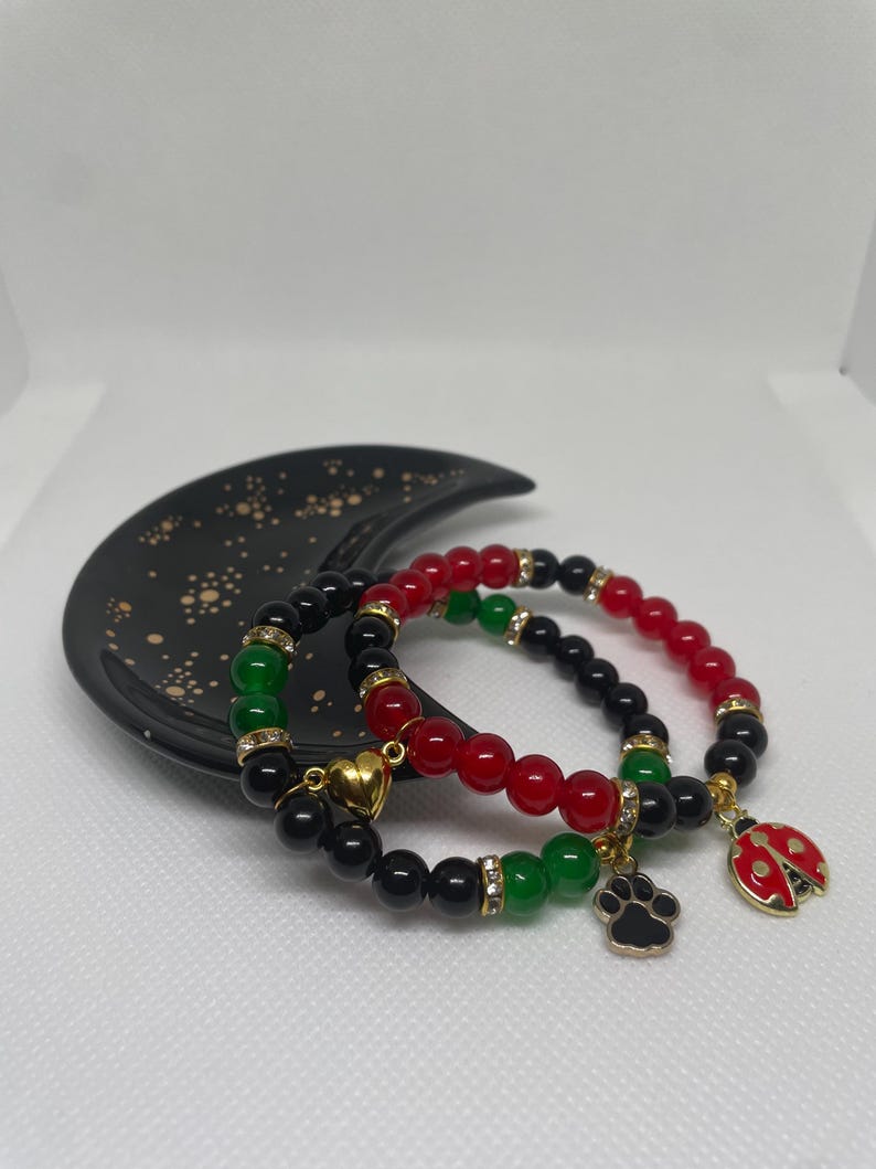 Ladybug and Cat Noir Matching Bracelets, Couple Bracelets, Friendship ...