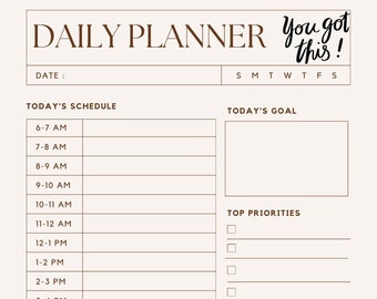 Editable You've Got This Daily Planner, Printed You've Got This Daily ...