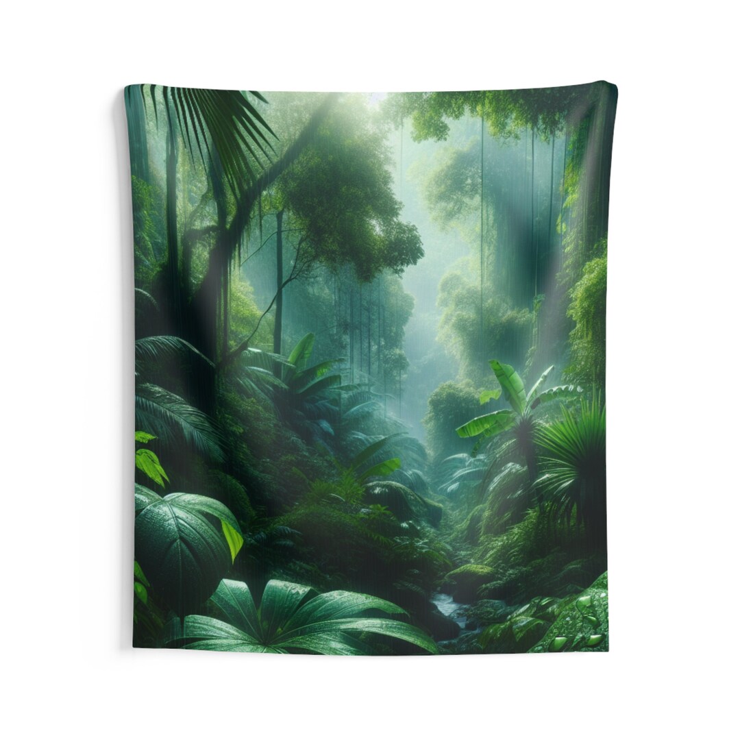 Rain Forest ,amazon Rain Forest, Wall Art Forest, Rain Tapestry, Forest ...