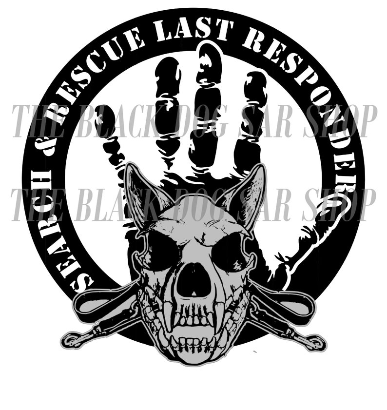 Search and Rescue Last Responder Skull and Hand - Etsy