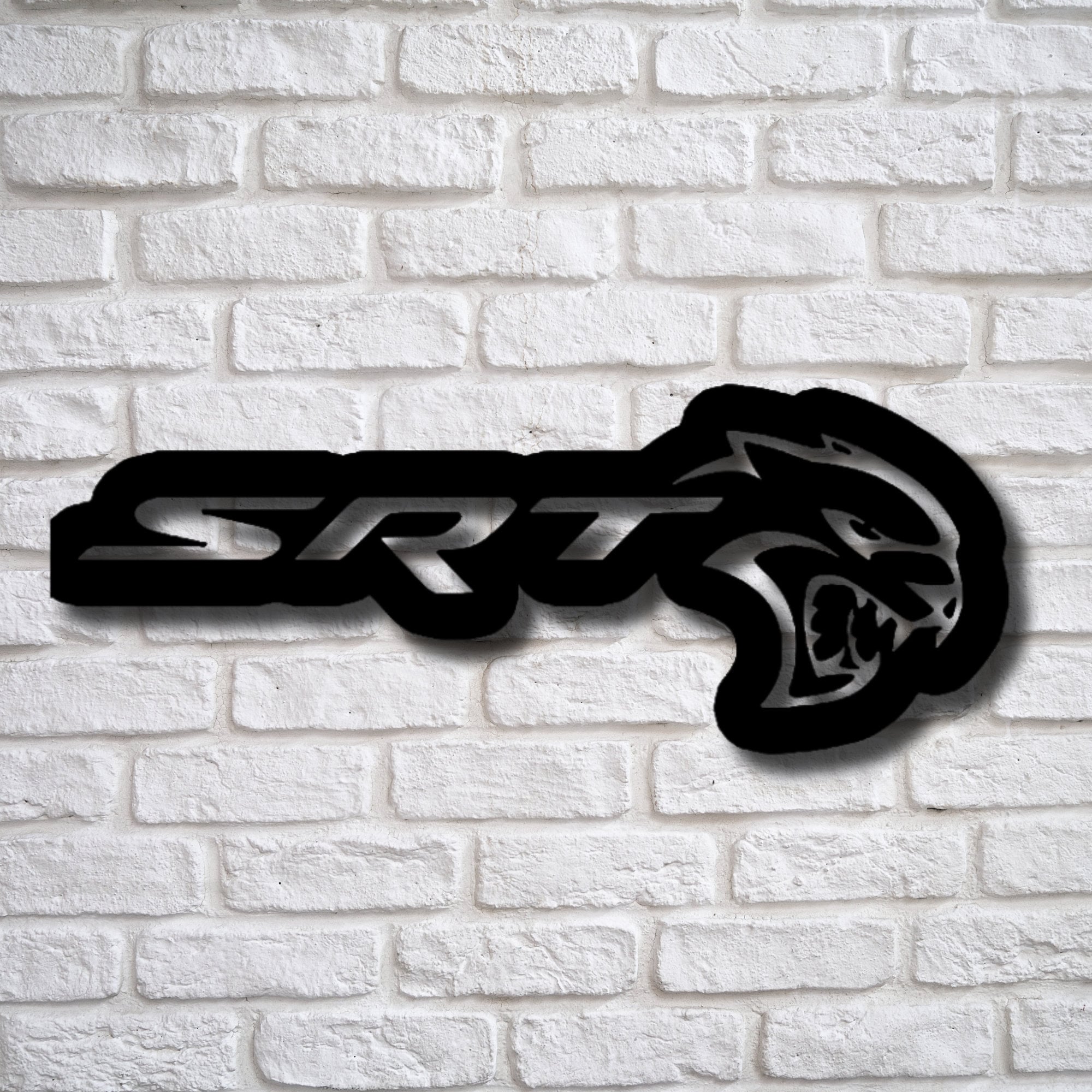 Dodge Challanger, SRT Hellcat Sign, Car Logo, Metal Wall Decor, Garage ...