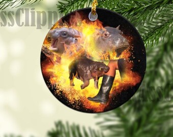 Personalized Jesus Loves Moo Deng Bouncy Pig Cute Baby Hippo Meme ...