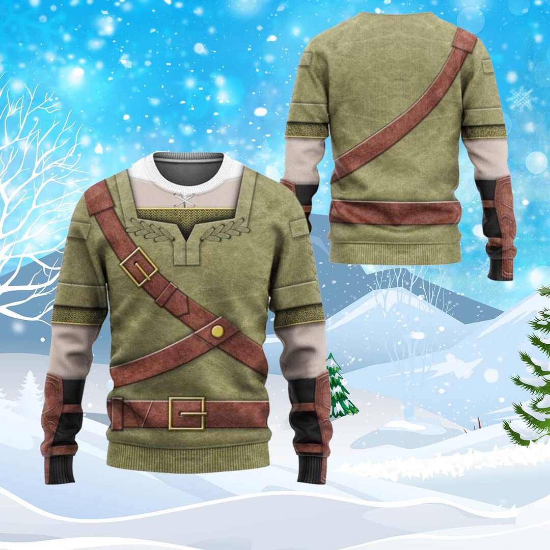 The Legend of Zelda Link Cosplay Sweater, Legend of Zelda Ugly Sweater ...