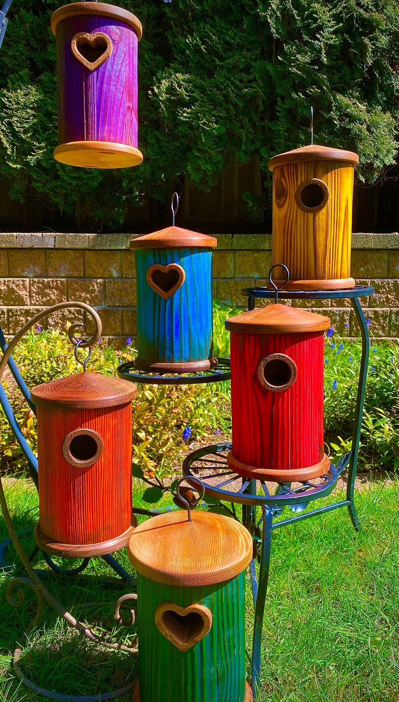 Unique, Handmade Birdhouses Adding Vibrant Colours to Your Garden Decor ...