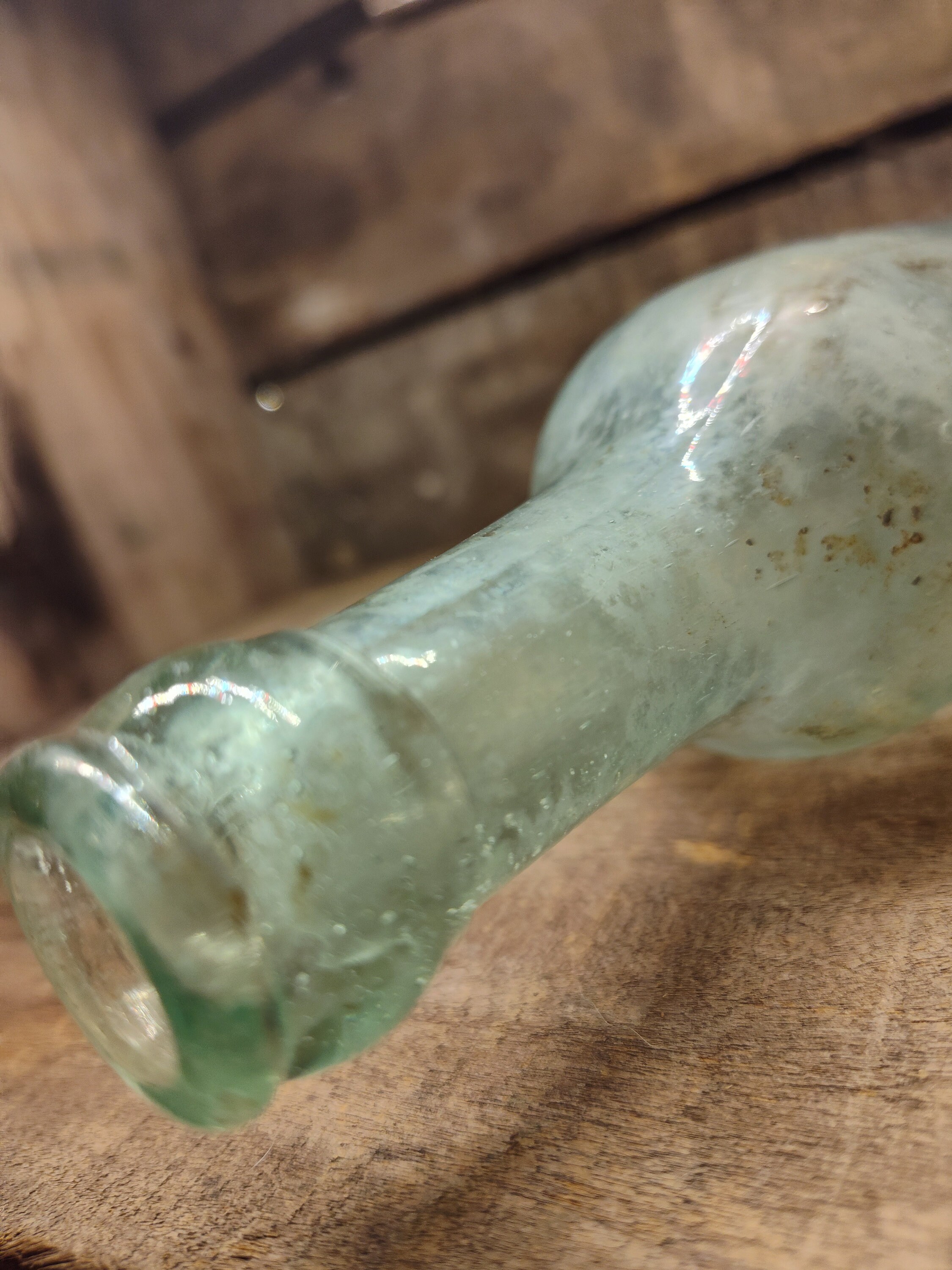 Antique Aqua Torpedo Blob Top Bottle - Etsy