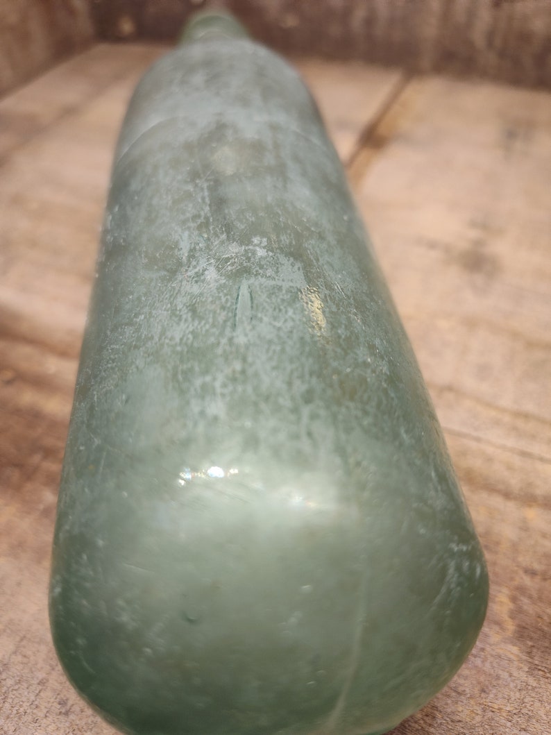 Antique Aqua Torpedo Blob Top Bottle - Etsy