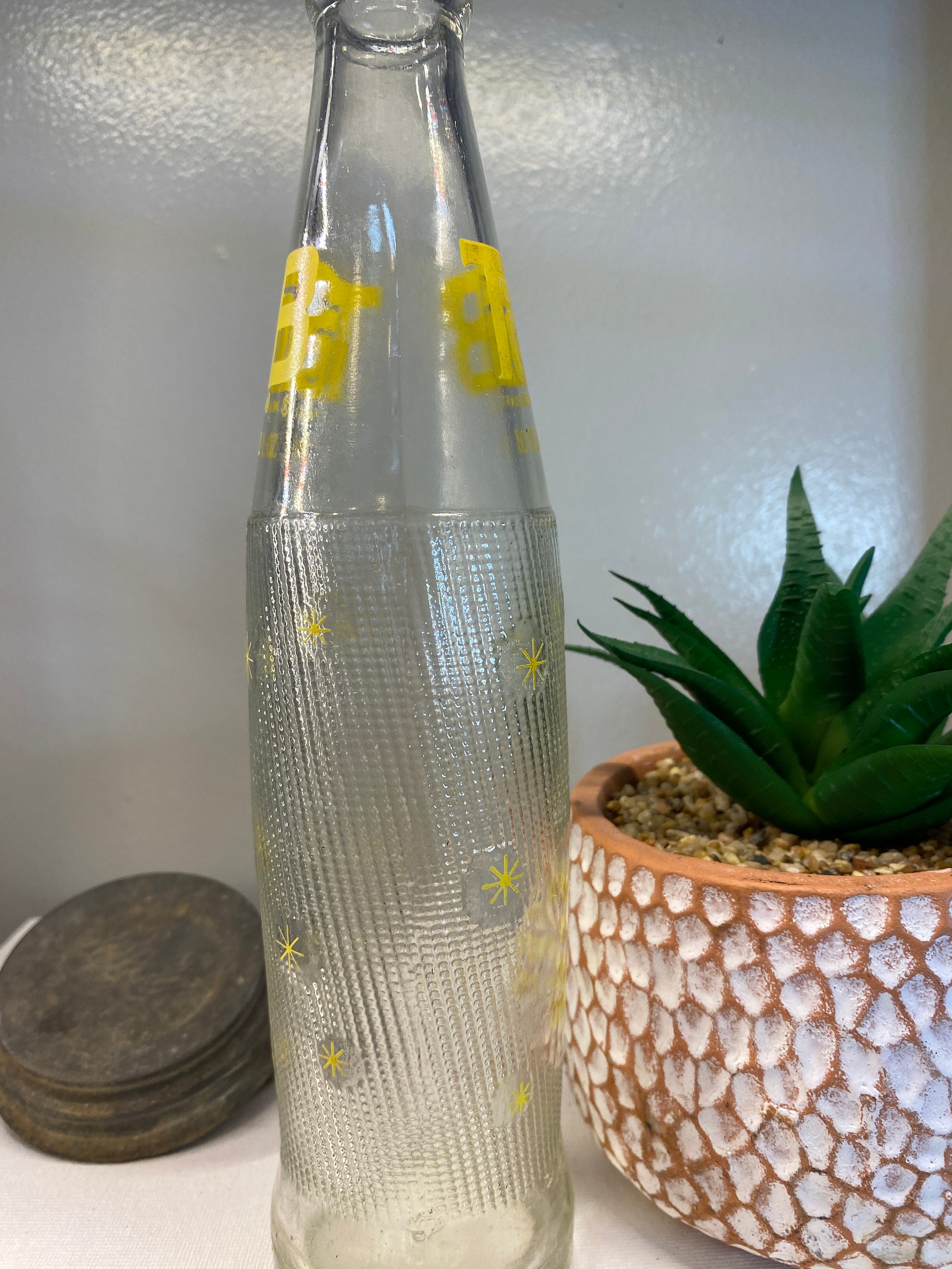 Vintage TAB Yellow Starburst Bottle - Etsy