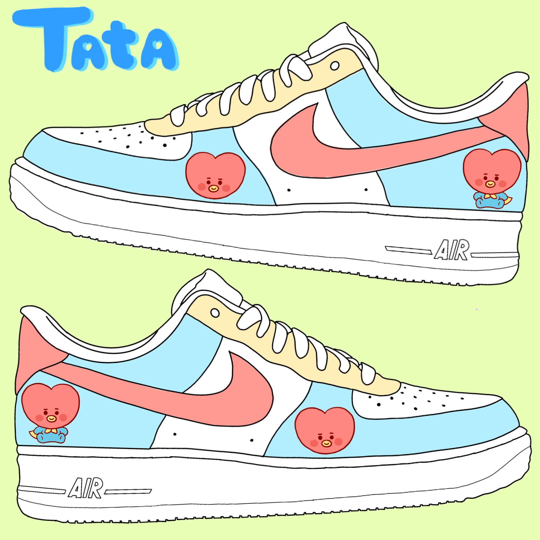 BTS Shoes | Kpop Idol Inspired Inspired Character Shoes - Etsy