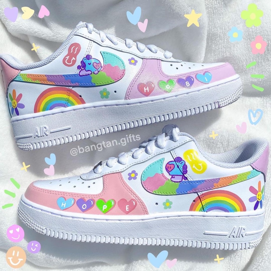 BTS Shoes | Kpop Gifts Pastel Hobi Core Inspired - Etsy