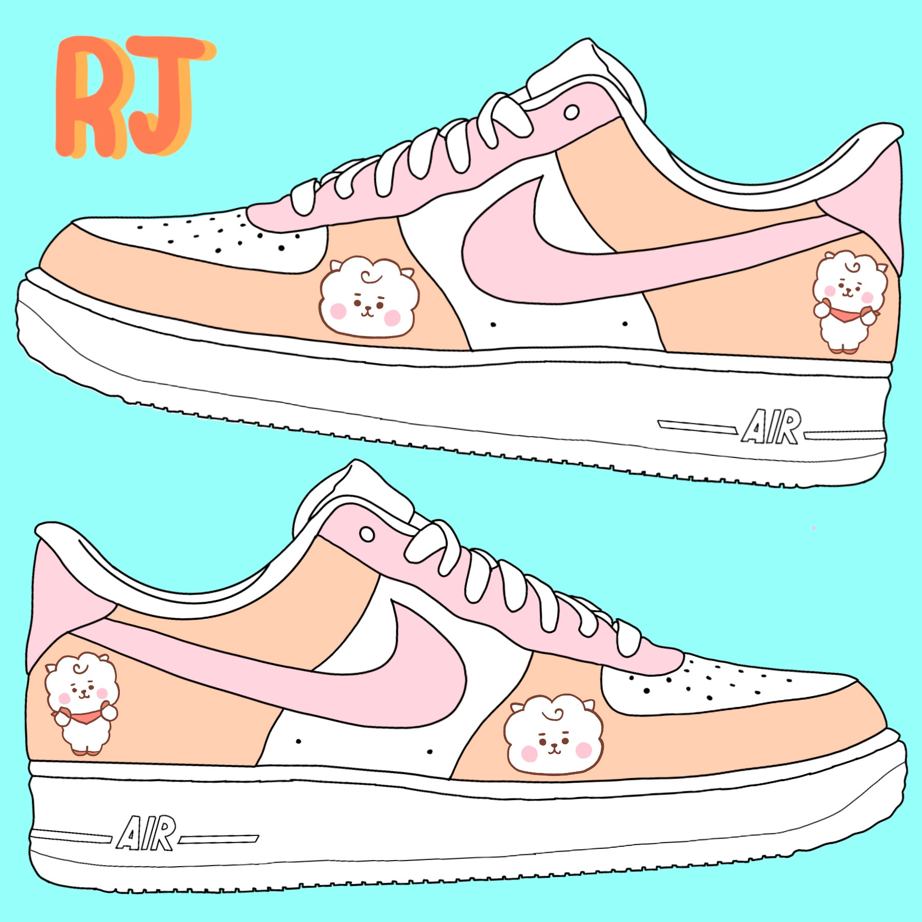 BTS Shoes | Kpop Idol Inspired Inspired Character Shoes - Etsy