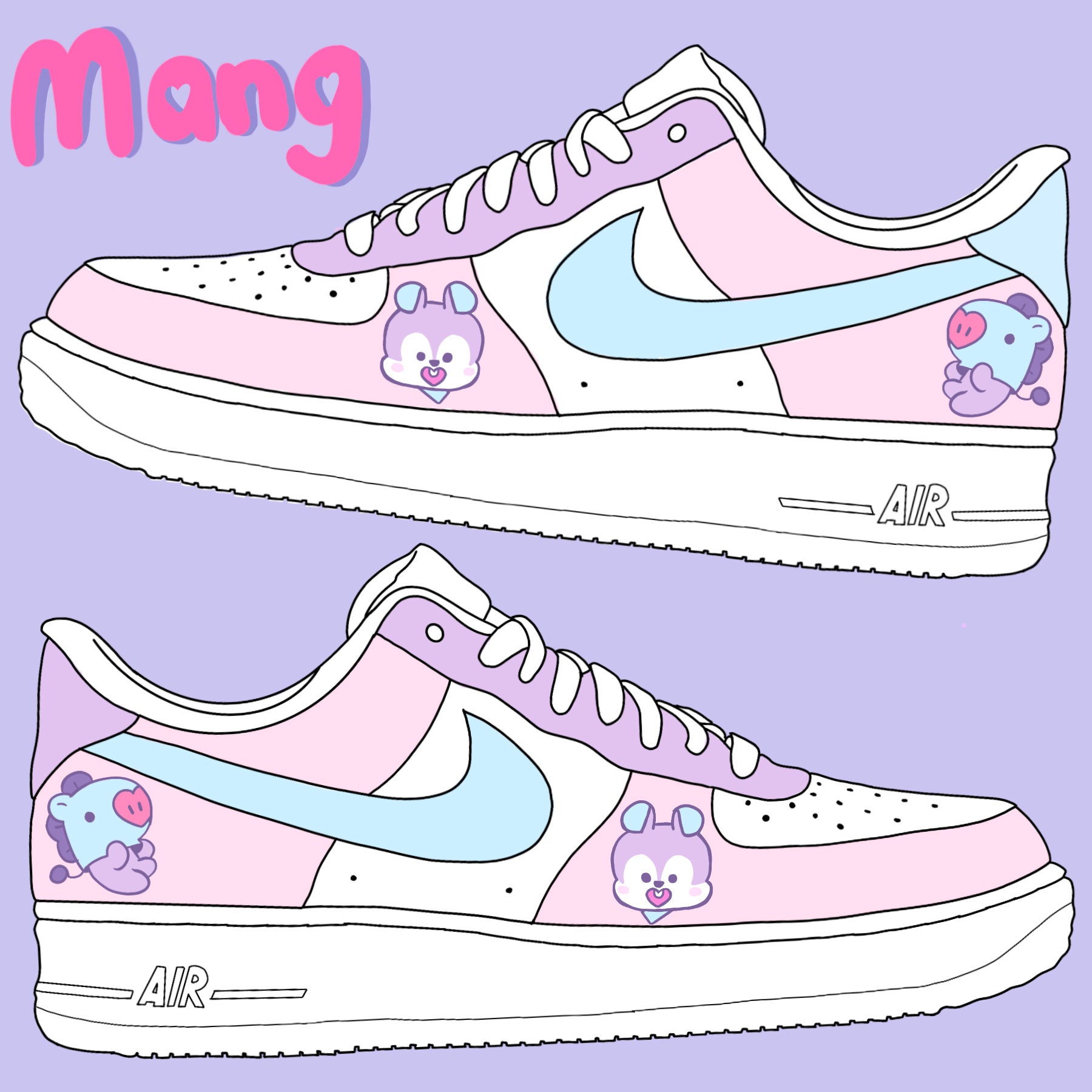 BTS Shoes | Kpop Idol Inspired Inspired Character Shoes - Etsy