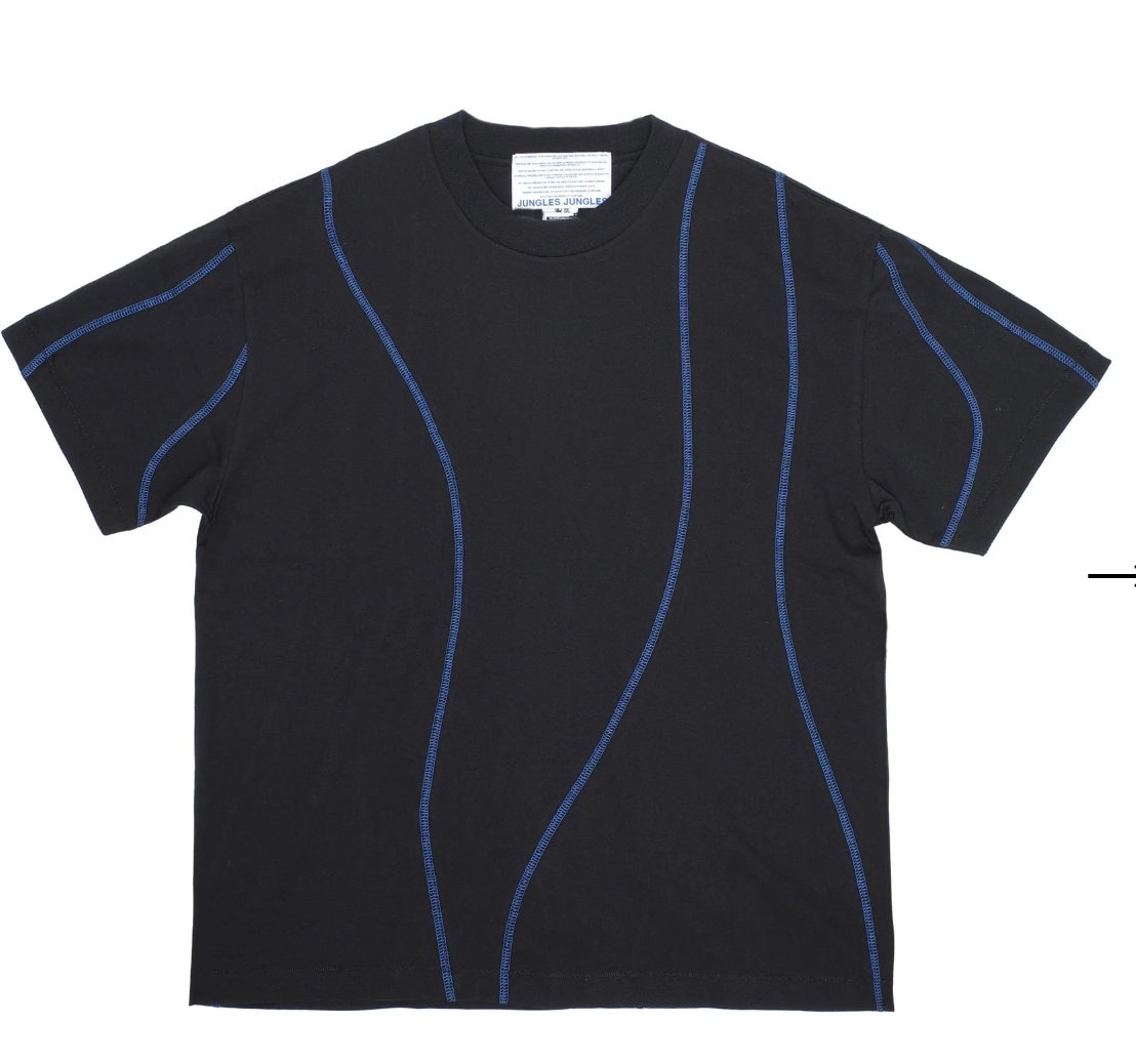 Jungles Overlock Stitch Tee - Black - Etsy