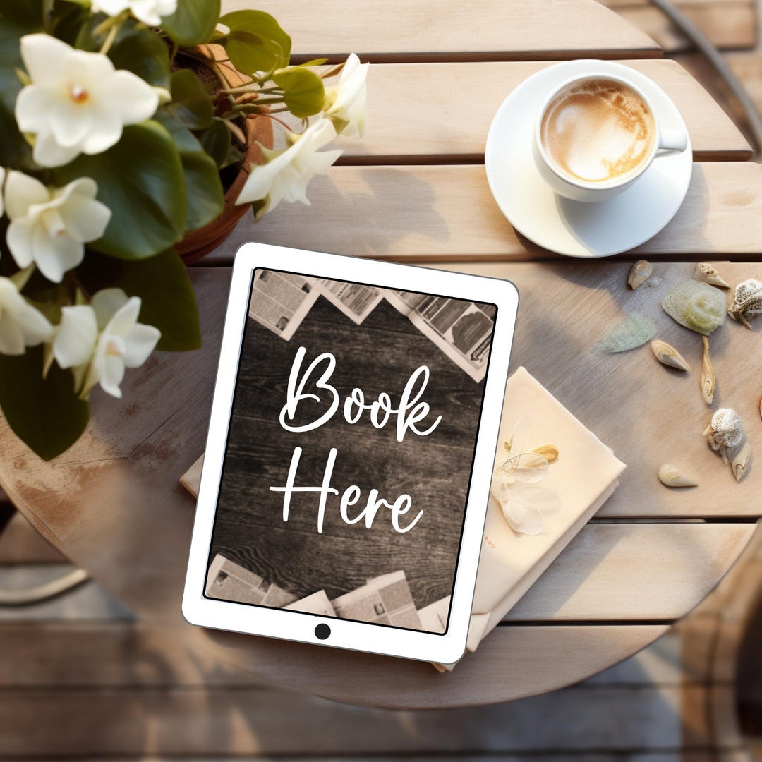 Beachy Ebook Cover Mockup, Tropical Vibe, Custom Digital Book Cover ...