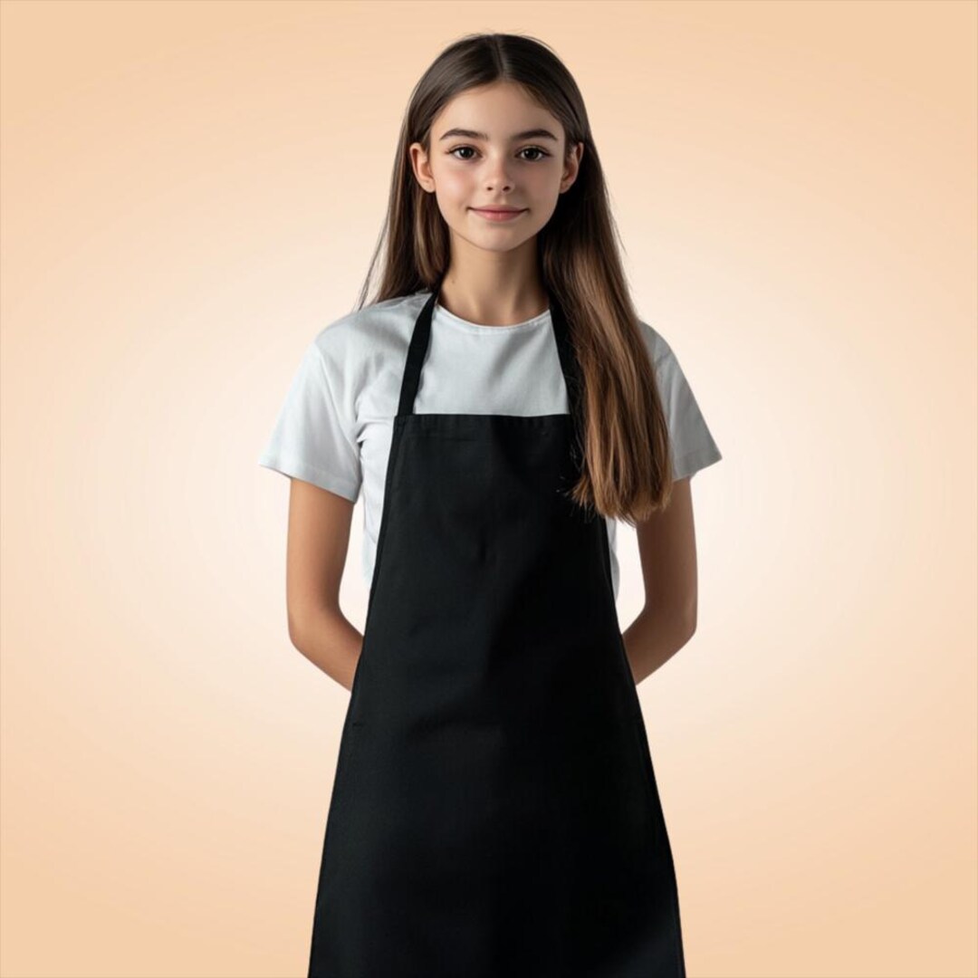 Black Apron Digital Mockup, Realistic Apron Mockup for Designers, Apron ...