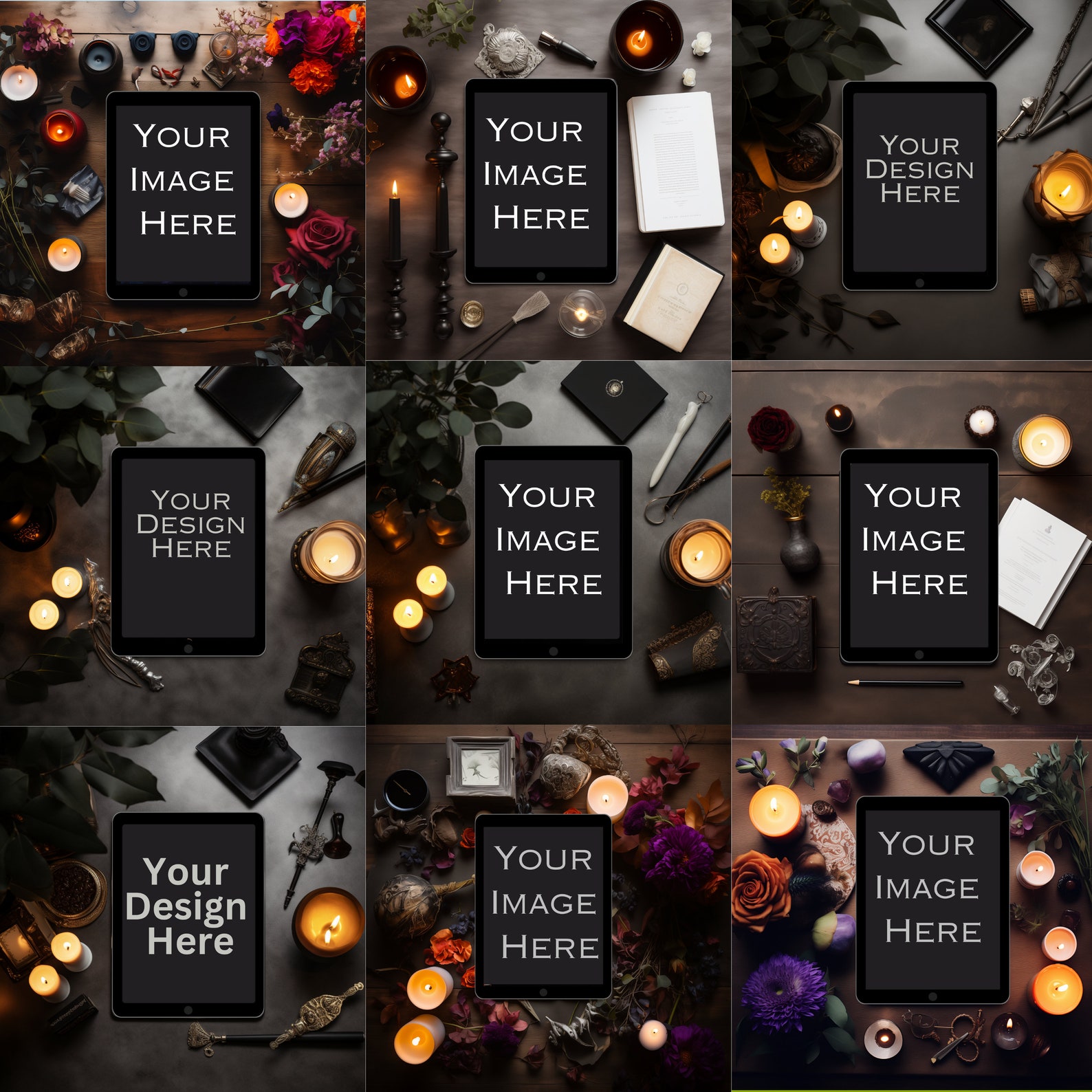 Bookstagram Flatlay Bundle Images Canva Ebook Mockup Bundle Ebook Cover ...
