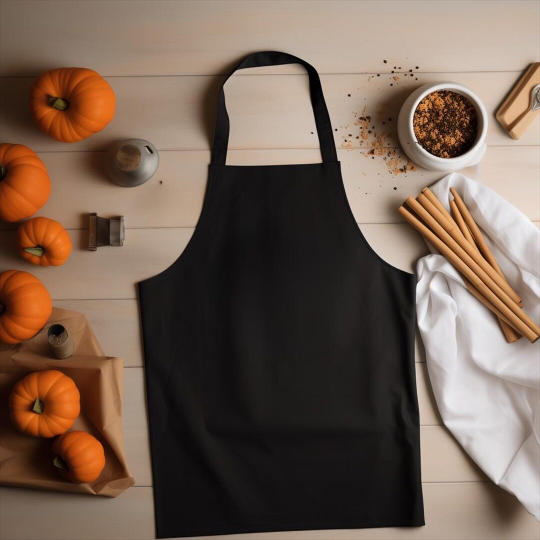 Black Apron Mockup, Kitchen Apron Digital Download, Cooking Apron ...
