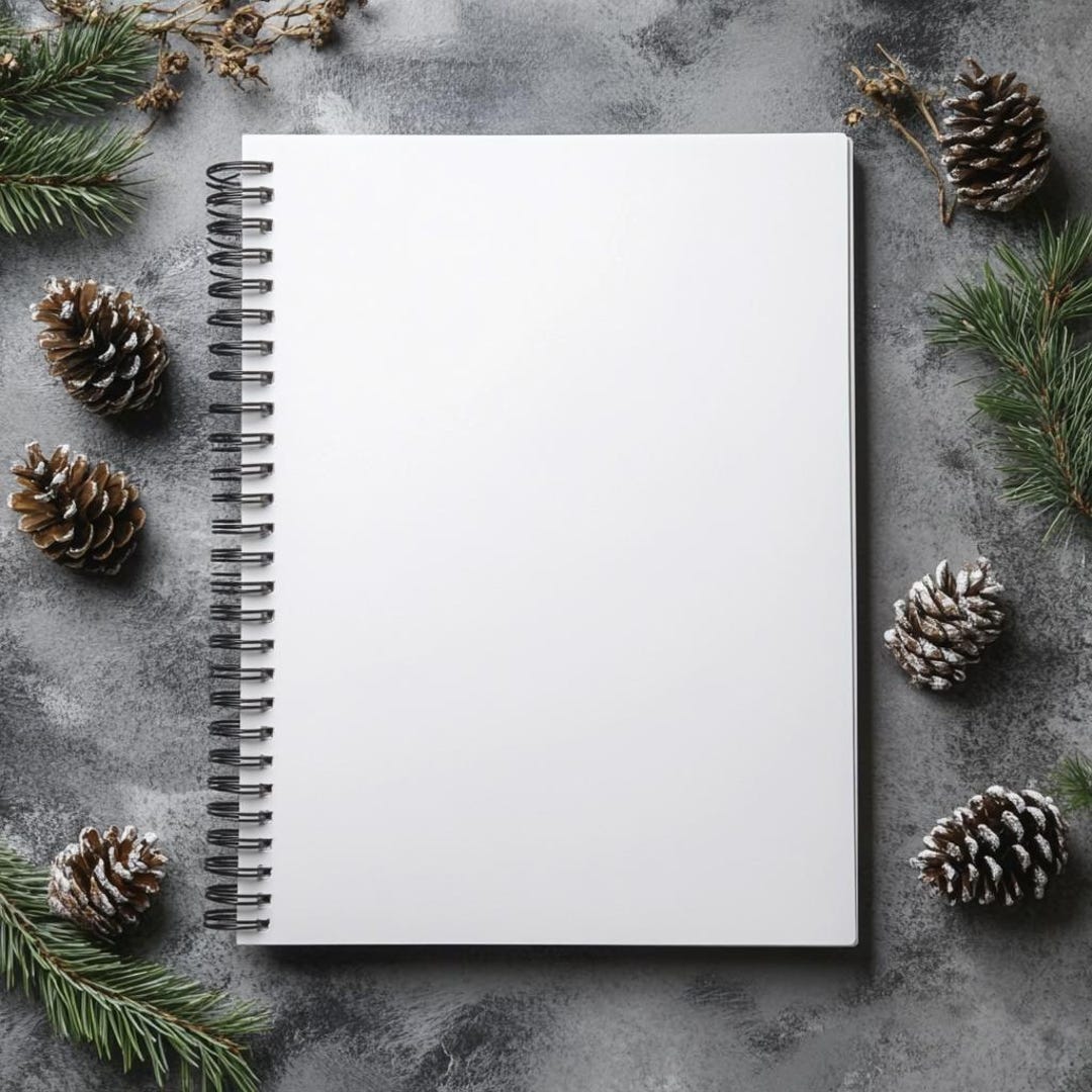 Spiral Notebook Mockup, Blank Spiral Notebook Planner Mockup, Mockup ...