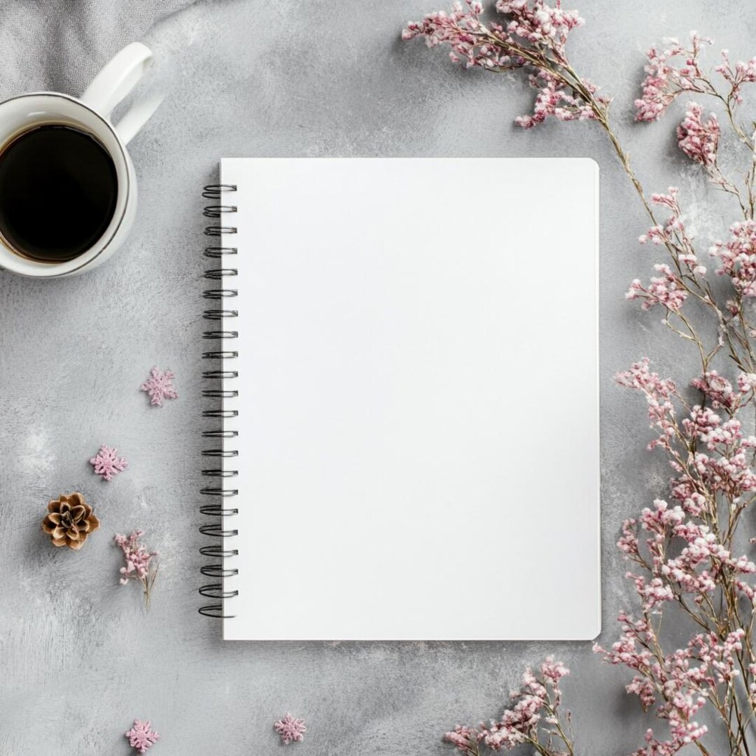 Spiral Notebook Mockup, Blank Spiral Notebook Planner Mockup, Mockup ...