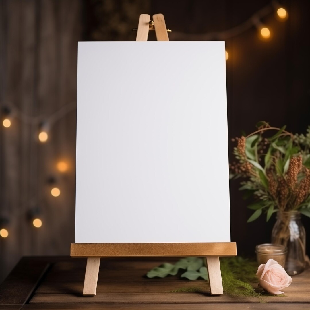 Blank White Canvas Digital Download, Mockup Template for Artists ...