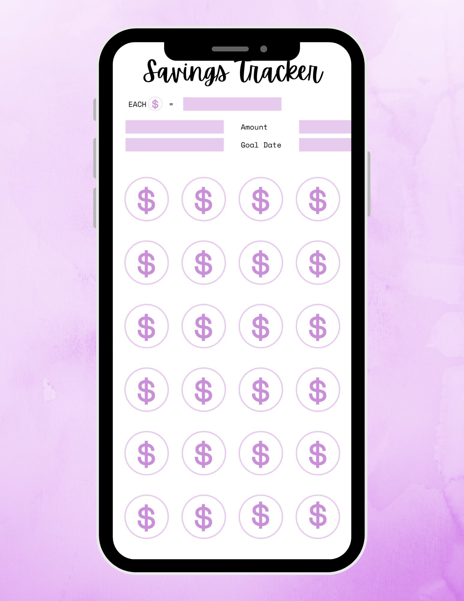 Saving Tracker Downloadable Printable - Etsy