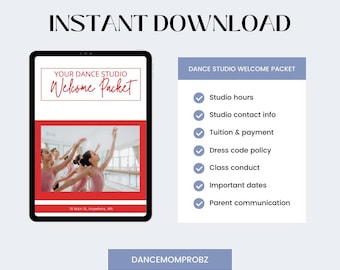 Dance Studio New Student Welcome Packet Template | Canva Template | New ...