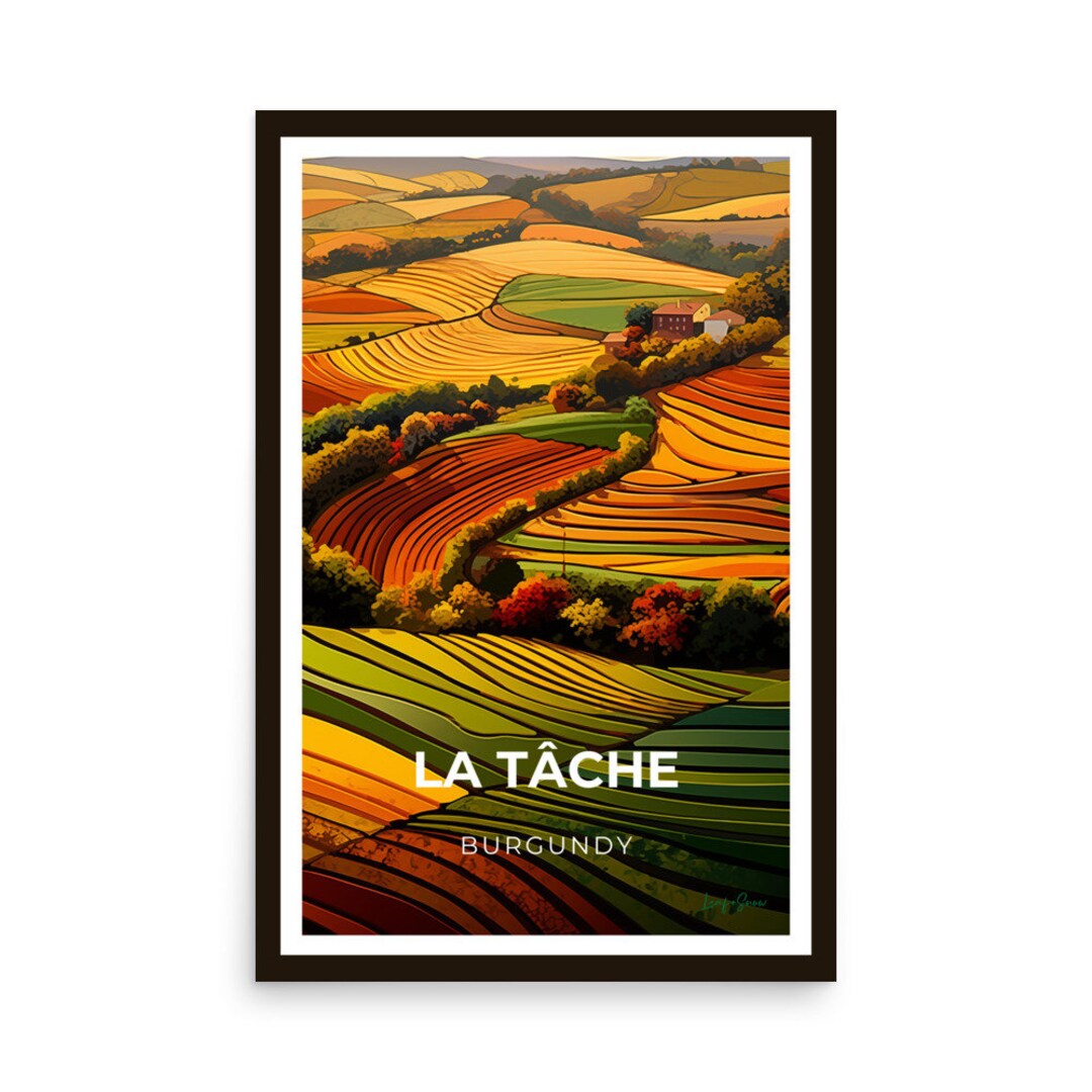 La Tâche Grand Cru Vineyard Print Celebrate Burgundy's Finest Pinot ...