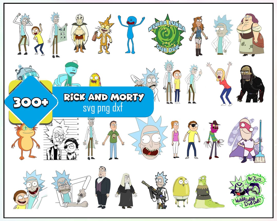 Rick and Morty Bundle, Rick and Morty Svg, Rick and Morty Png, Rick and ...