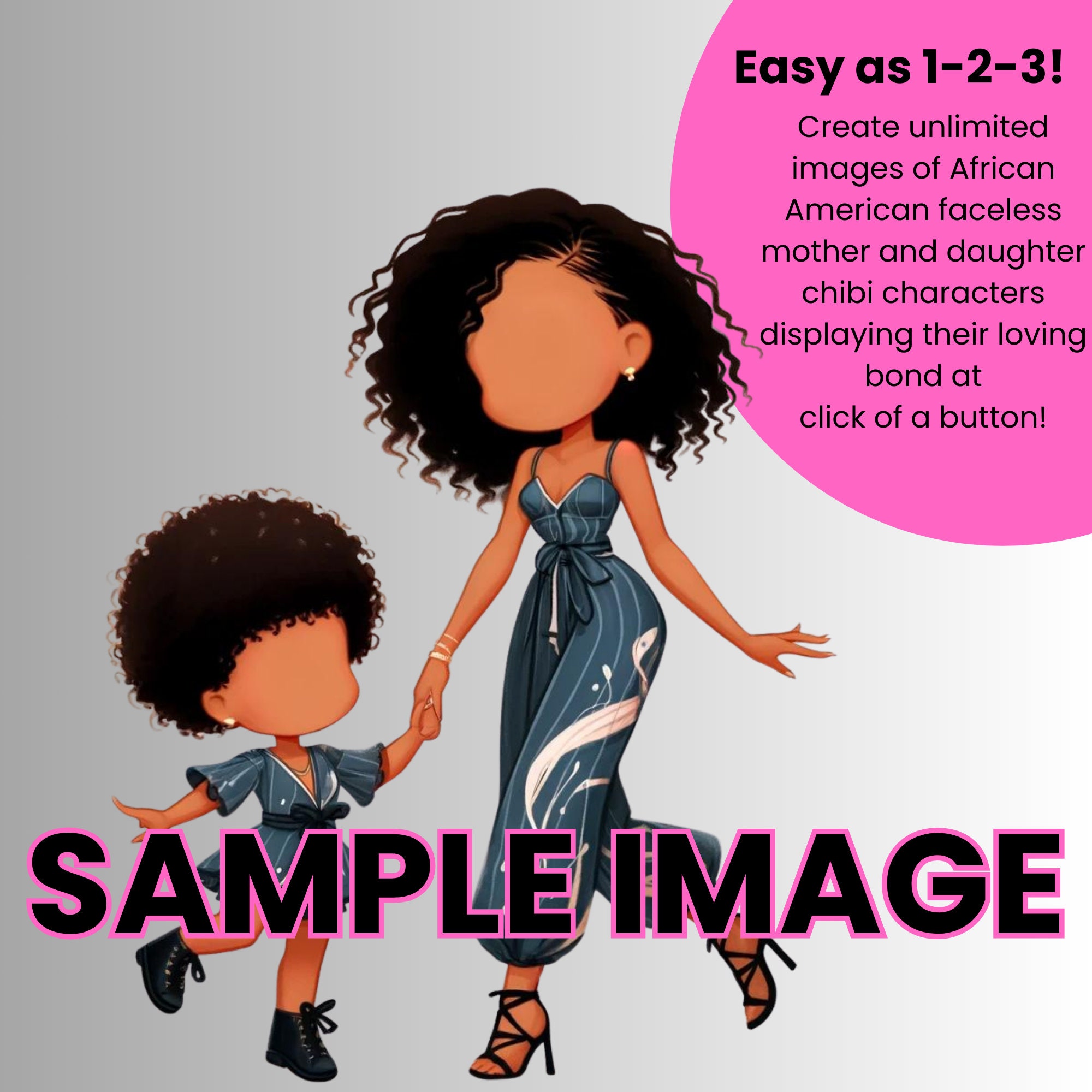 Faceless Mother Daughter Chibi Creator Pro Custom Art GPT Plug-in for ...