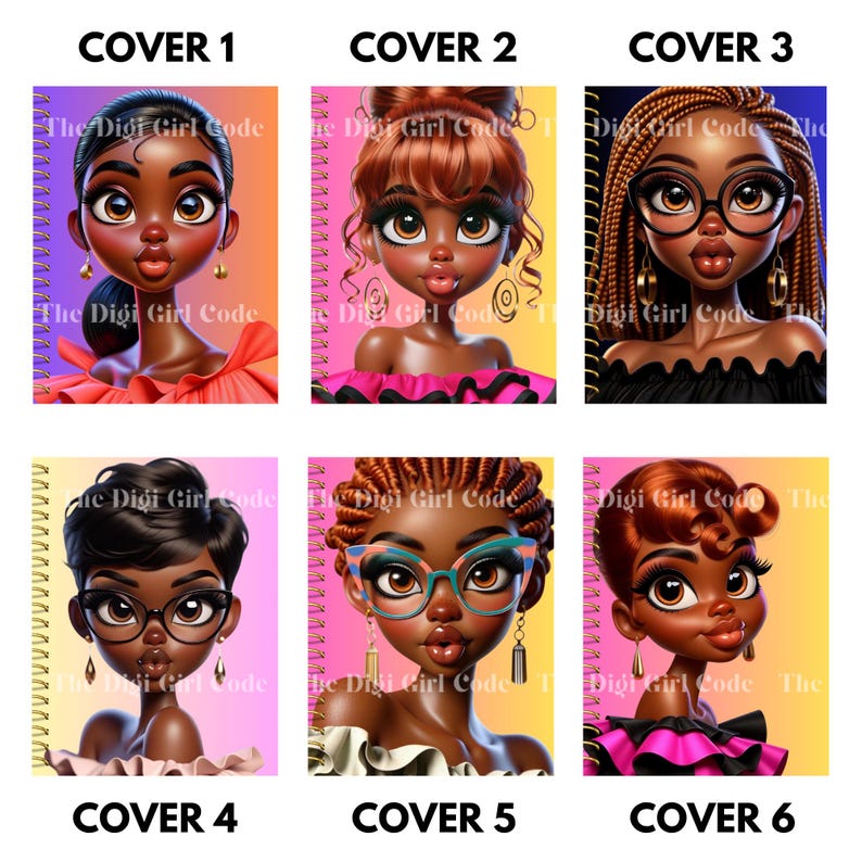 Bold and Colorful Ruffles Notebook Covers | Digital & Printable Journal ...