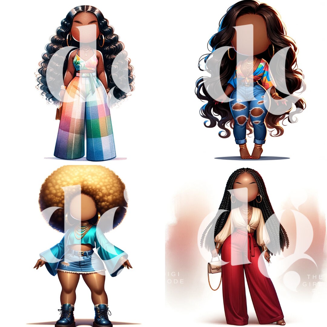 African American Faceless Digi Dolls Chat GPT Dalle-3 AI Prompt Guide ...