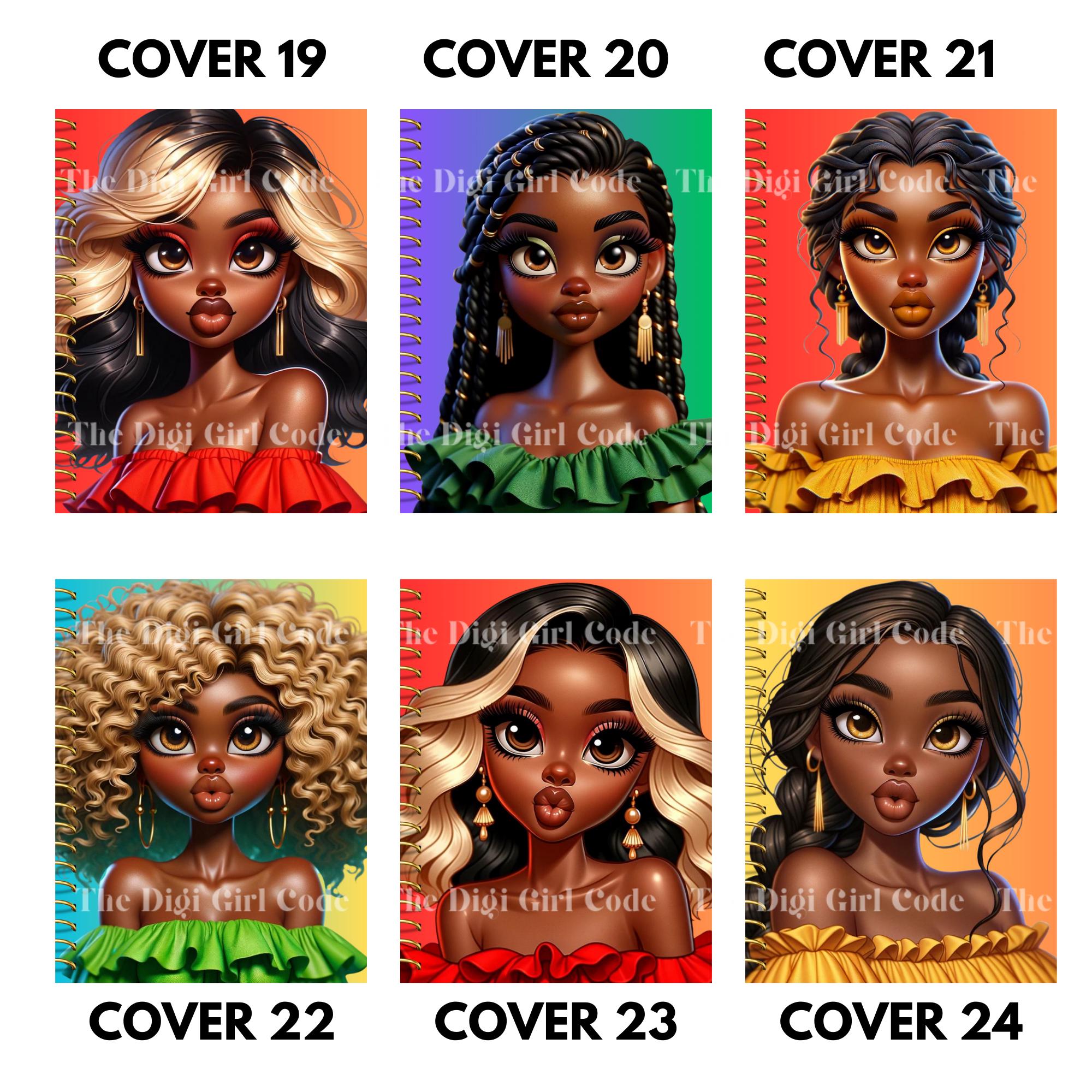 Bold and Colorful Ruffles Notebook Covers | Digital & Printable Journal ...