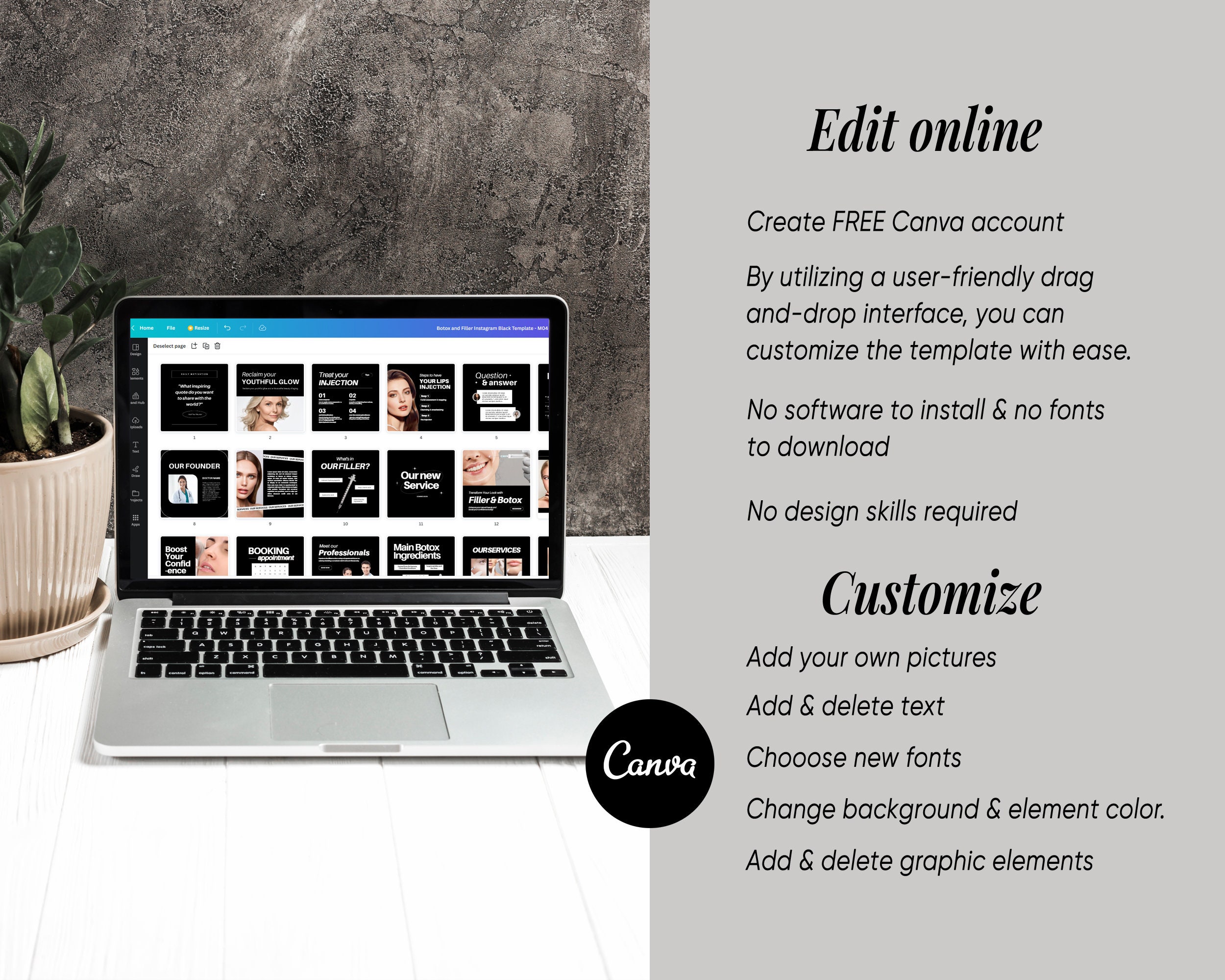 Botox and Filler Canva Template, Aesthetics Nurse, Beauty Social Media ...