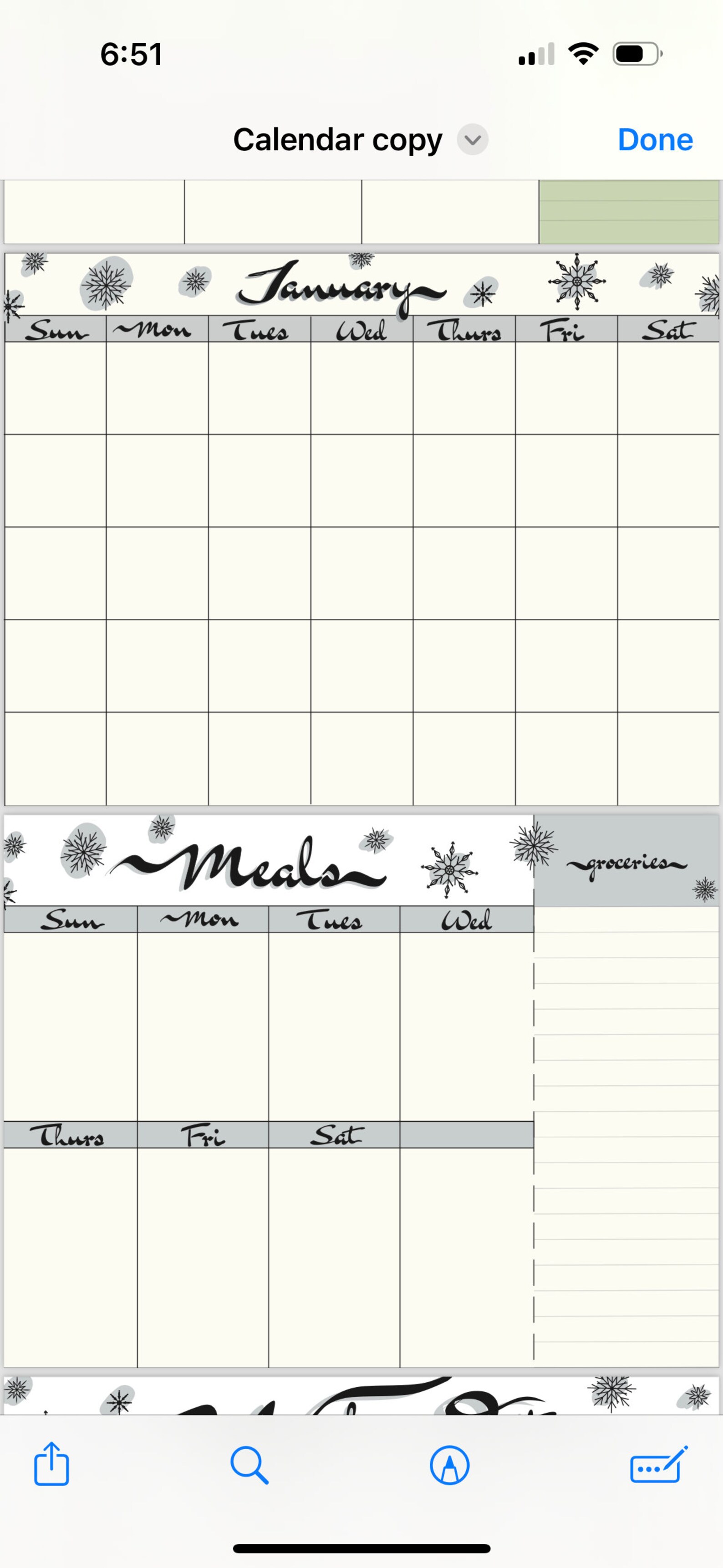 Printable Calendar With Task List, Workout Planner, Meal Planner ...