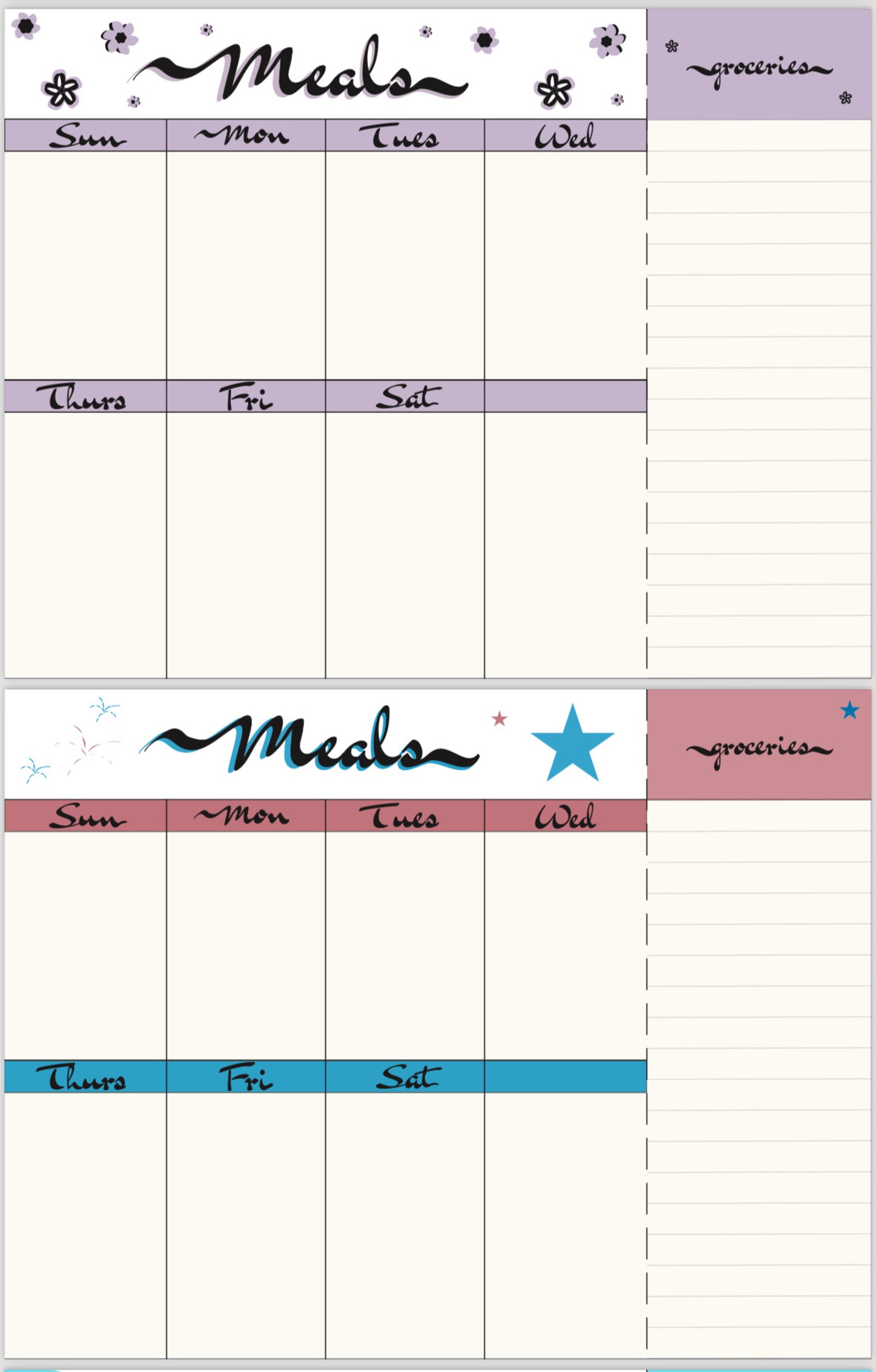 Printable Calendar With Task List, Workout Planner, Meal Planner ...