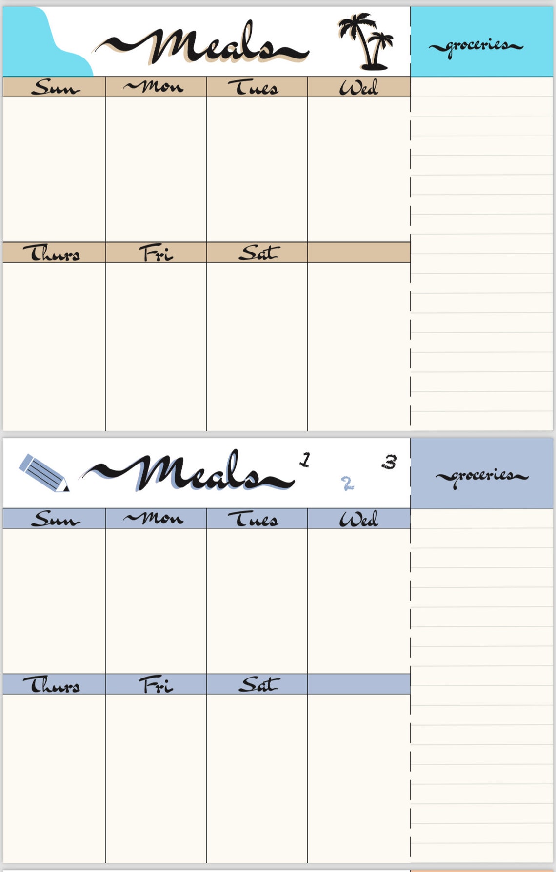 Printable Calendar With Task List, Workout Planner, Meal Planner ...
