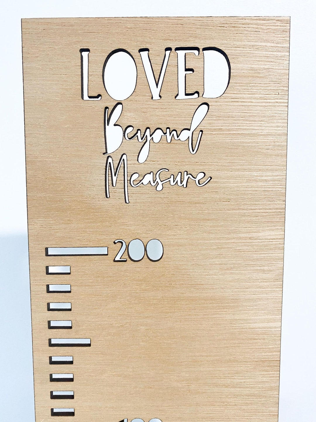 Height Chart - LOVED BEYOND MEASURE - Timber Gift - Etsy