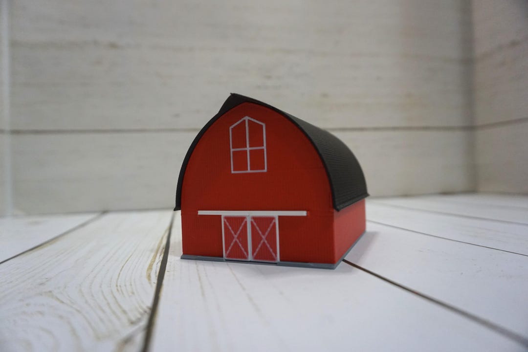 Barn - Curved Roof Classic - Wood Façade Exterior - N-scale (1:160) - Etsy